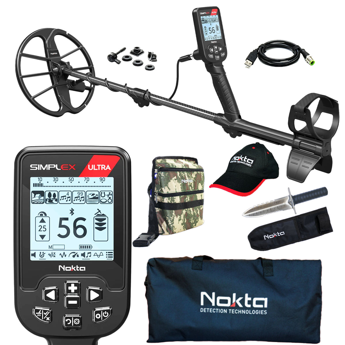 Nokta Simplex Ultra Waterproof Metal Detector, Finds Pouch, Hat, Digge – Detector Experts