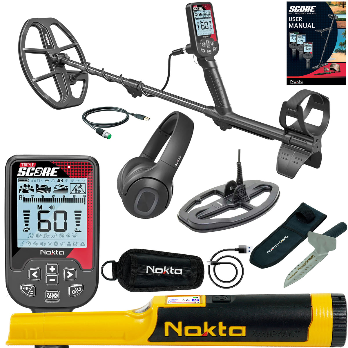 Nokta Triple Score (Score 3) PRO PACK Metal Detector with Complete Pac – Detector Experts