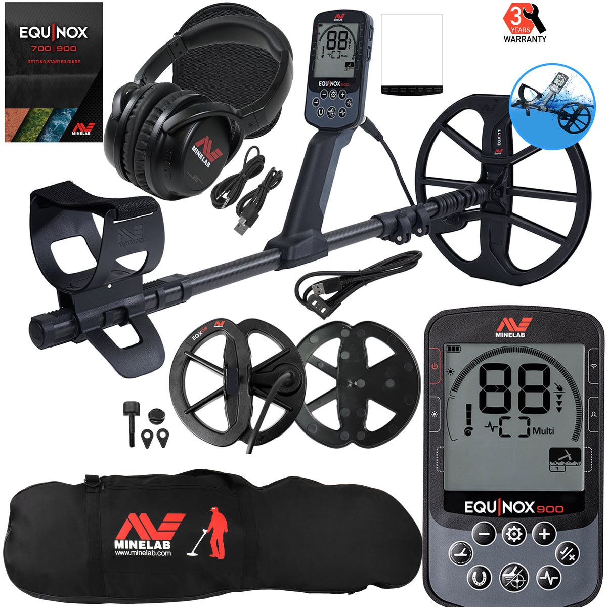 Minelab EQUINOX 900 Multi-IQ Metal Detector with Minelab Carry Bag – Detector Experts