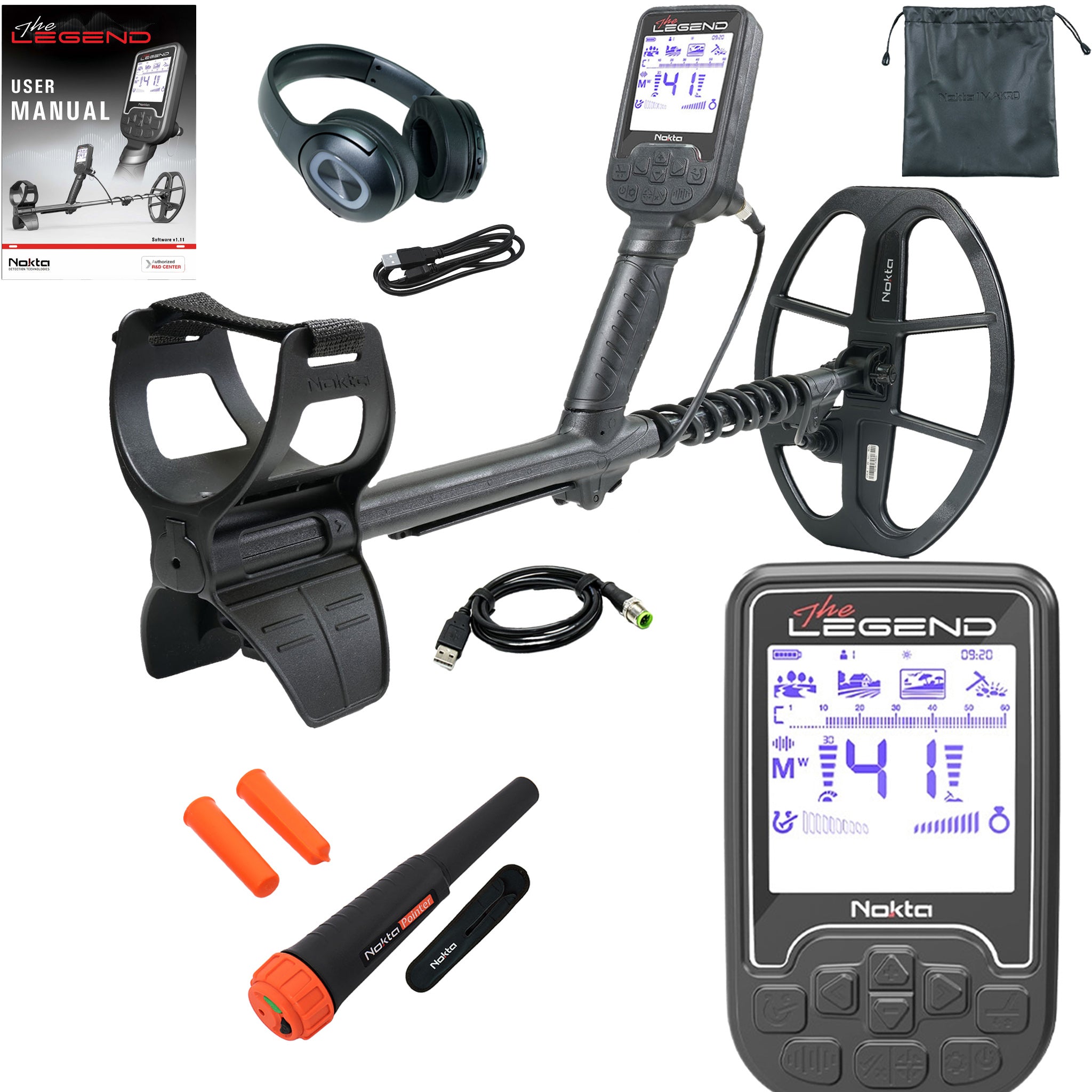 Nokta The Legend SMF Metal Detector w/ Wireless Headphones and LG30 12 – Detector Experts