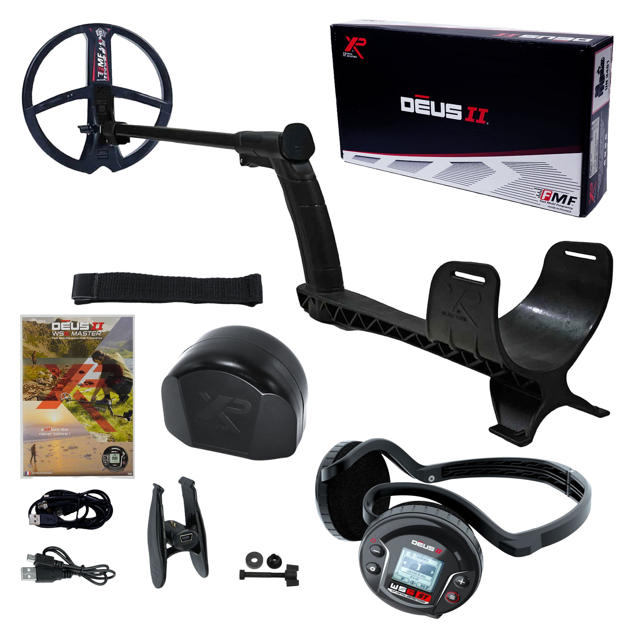 XP DEUS II WS6-ST Master Fast Multi Frequency Metal Detector with 9" F ...