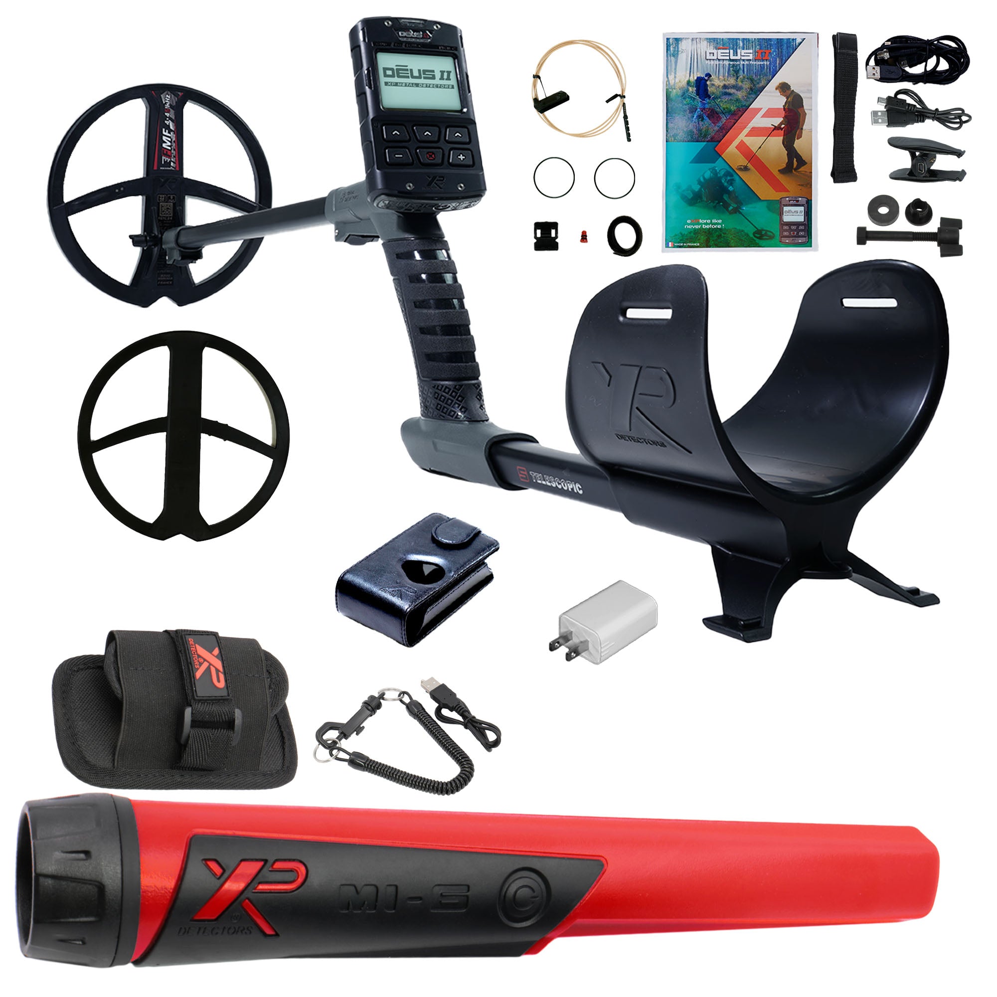 XP DEUS II Fast Multi Frequency RC Metal Detector with 9" FMF Search C – Detector Experts