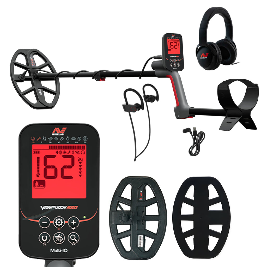 Minelab VANQUISH 560 Pro Pack Waterproof Multi-Frequency Metal Detecto ...