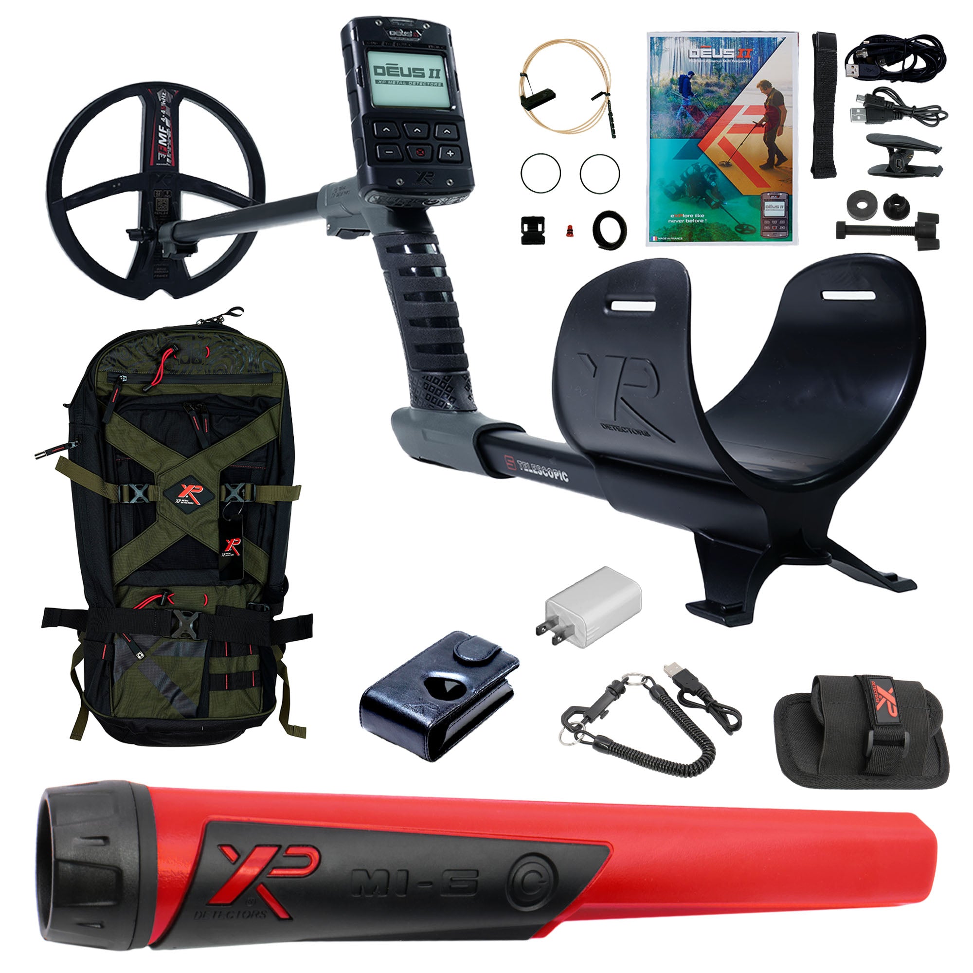 XP DEUS II Fast Multi Frequency RC Metal Detector with 9" FMF Search C ...